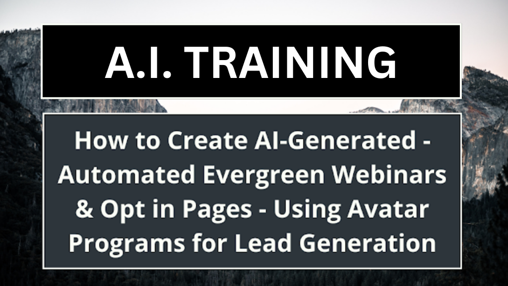 How To Create Ai Generated Automated Evergreen Webinars Opt In